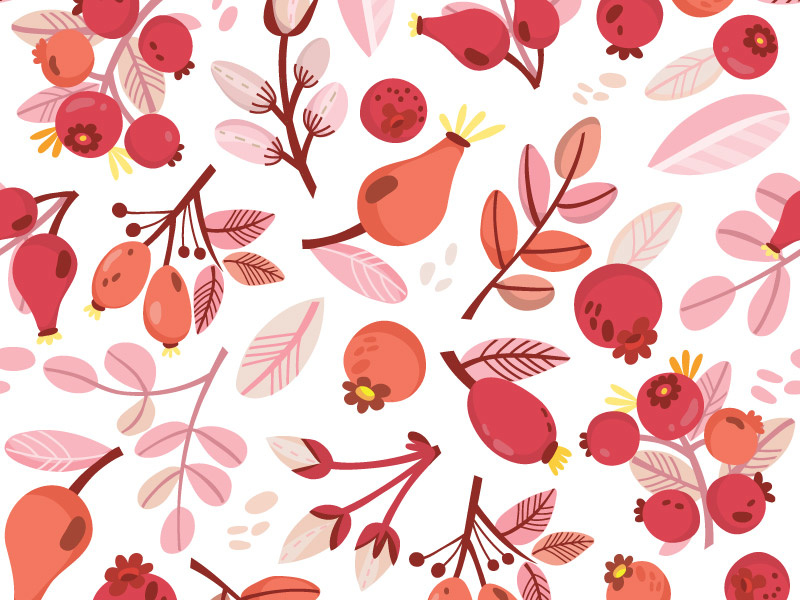 Berry pattern by Marusha Belle on Dribbble