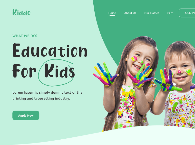 Kiddo Landing Page UI by Shoaib Hassan on Dribbble