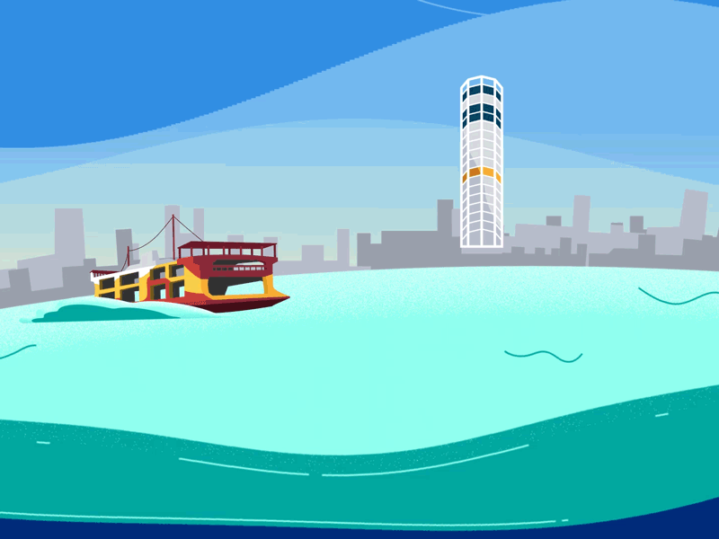 Penang Ferry by ariel lynn on Dribbble