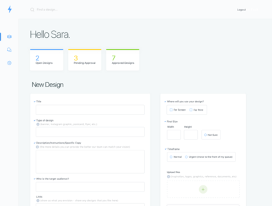 Customer Design Order Dashboard by Sean Alsobrooks on Dribbble