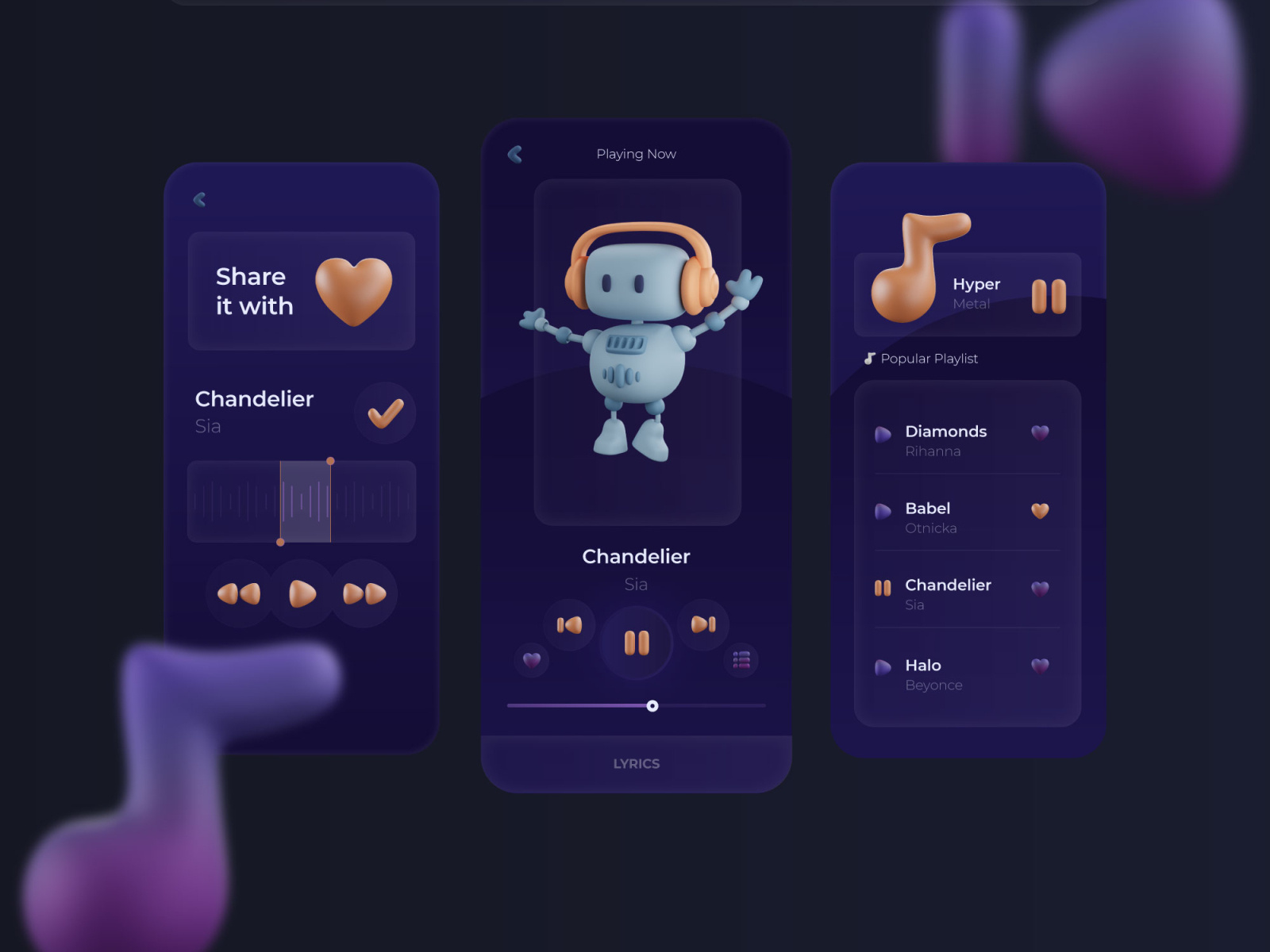 3D Music Icon Pack by Lemipop on Dribbble