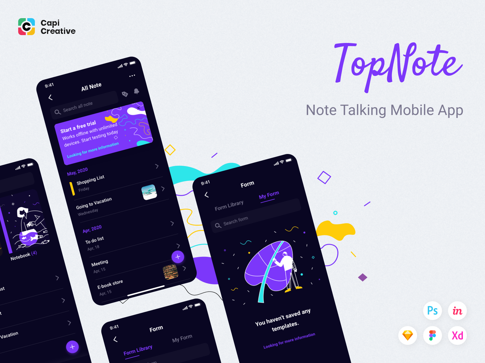 TopNote - Note Talking Mobile App by Capi Product on Dribbble