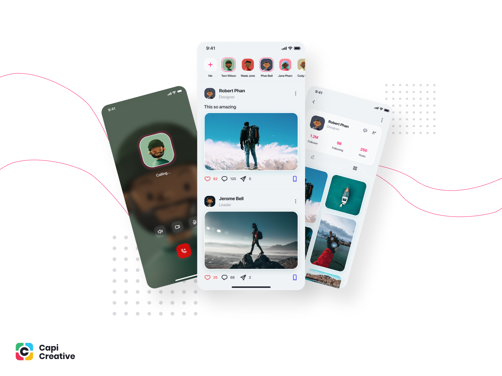 Social Media UI Kit by Capi Product for Capi Creative on Dribbble