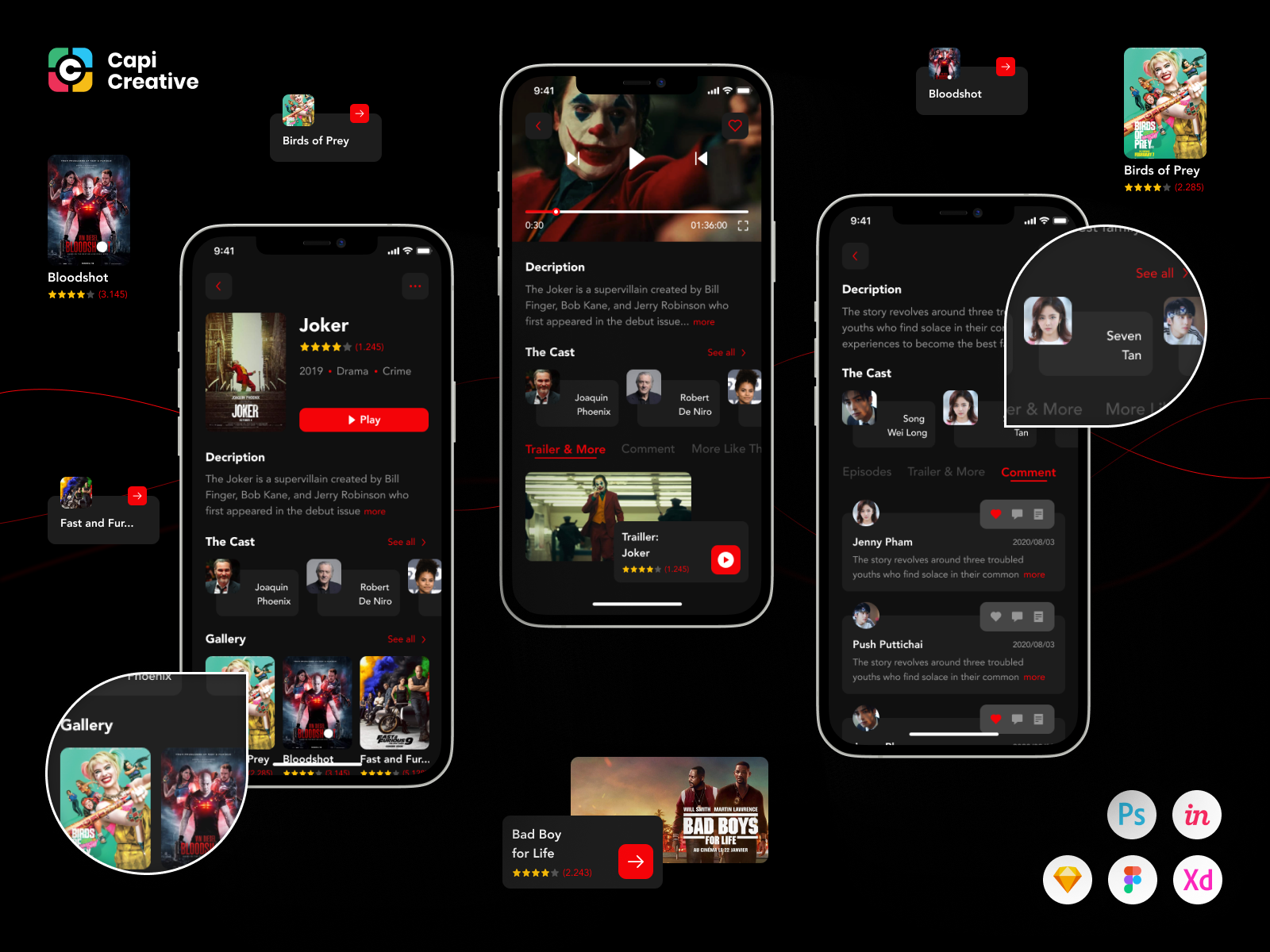 Movie and TV Show App UI Kit by Capi Product for Capi Creative on Dribbble