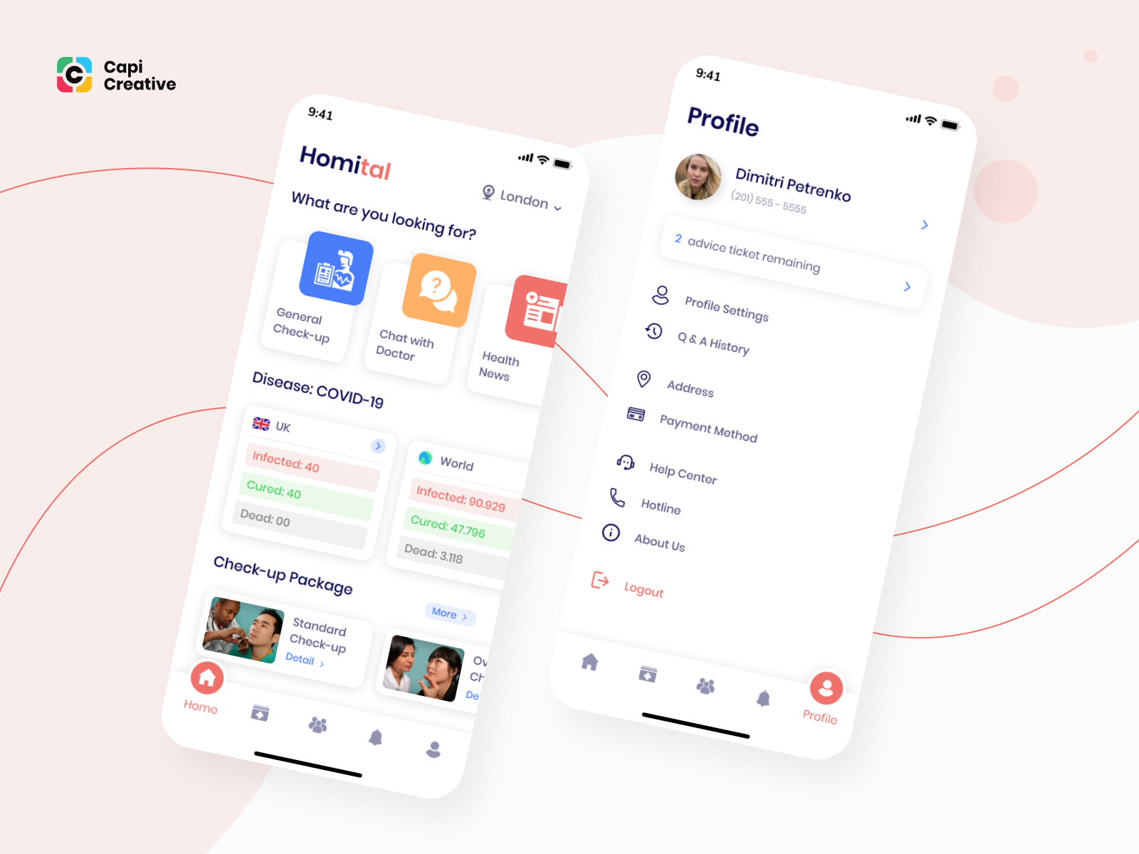 Homital - Telemedicine UI Kit by Capi Product on Dribbble