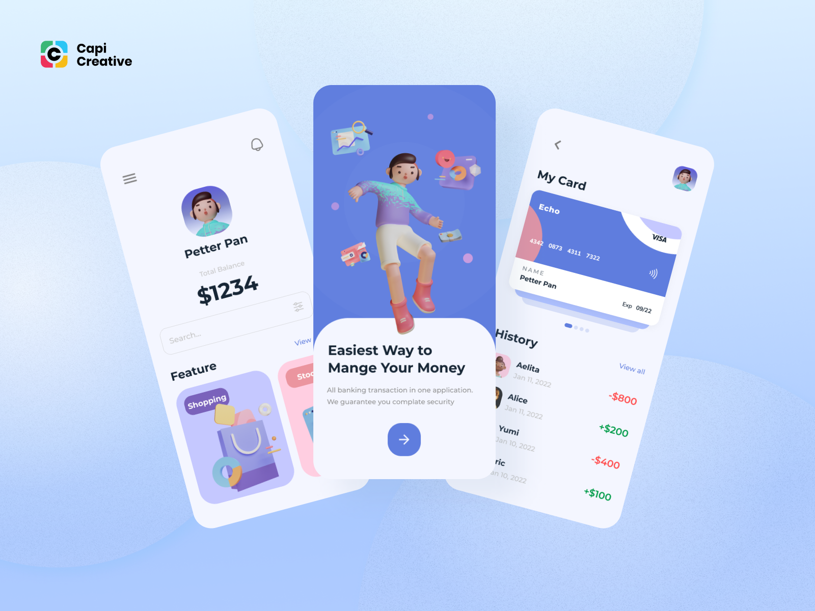 Finance UI Concept by Capi Product on Dribbble