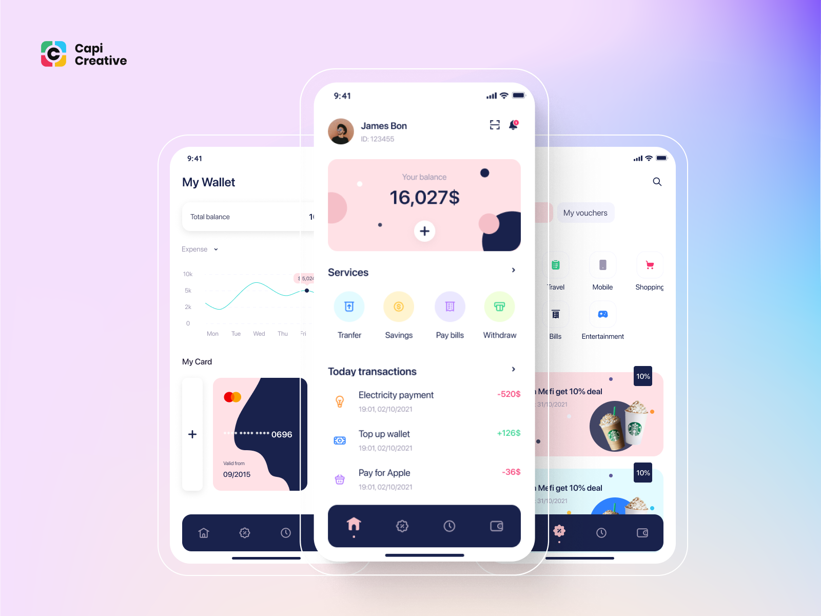 MeFi - E-wallet App UI Kit by Capi Product on Dribbble