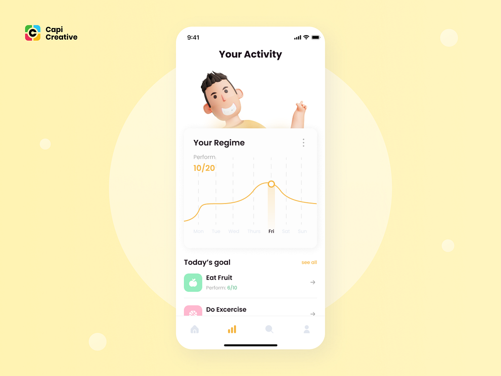 Health Tracking UI Concept by Capi Creative on Dribbble
