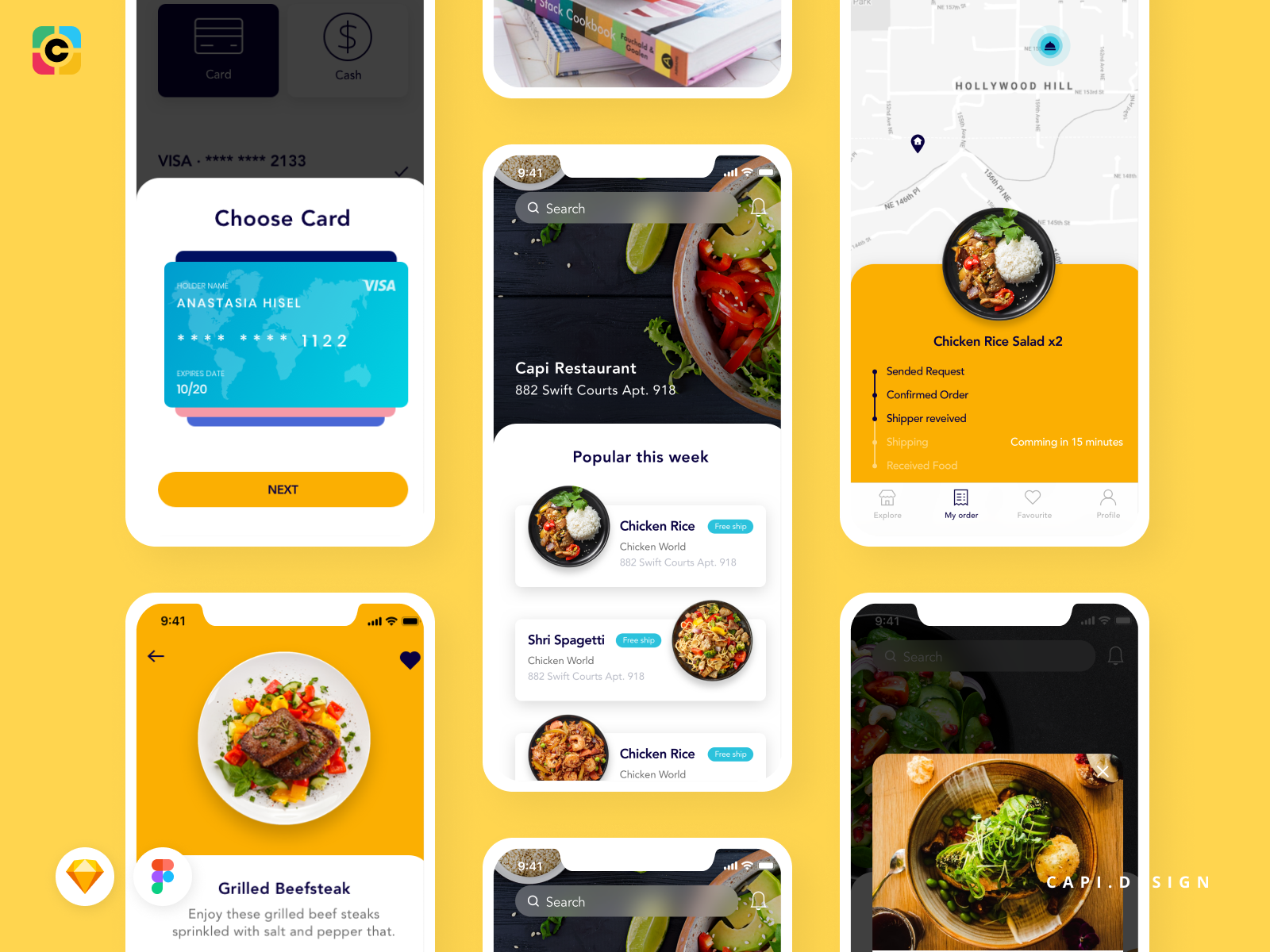 Foode - Food Order Mobile App UI Kit by Capi Product on Dribbble