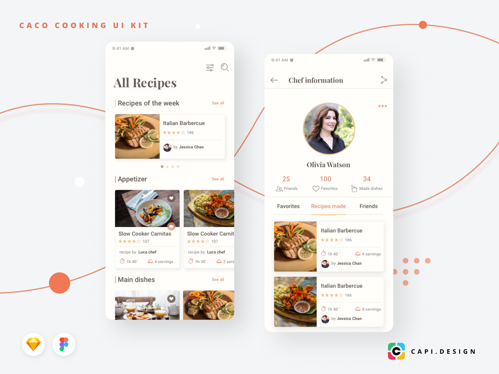 Caco Cooking Mobile App UI Kit by Capi Product on Dribbble