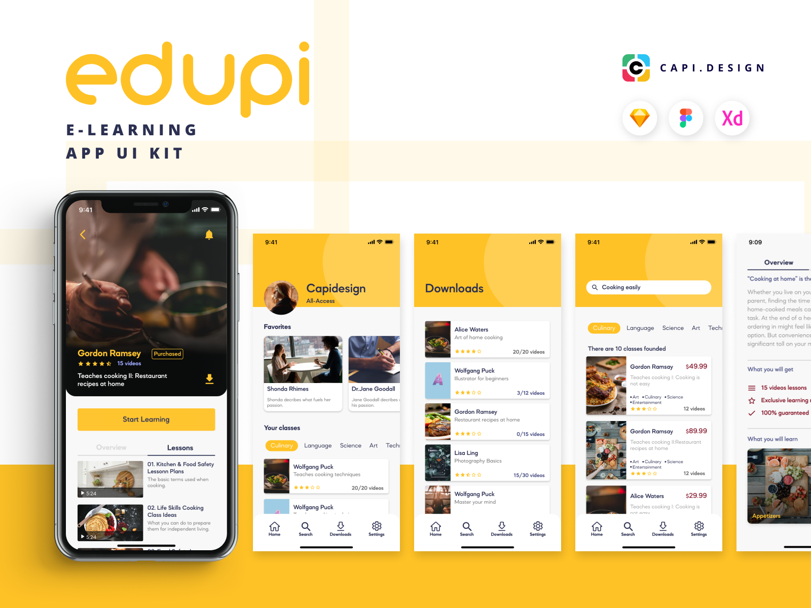 Edupi - E-learning App UI Kit by Capi Product for Capi Creative on Dribbble