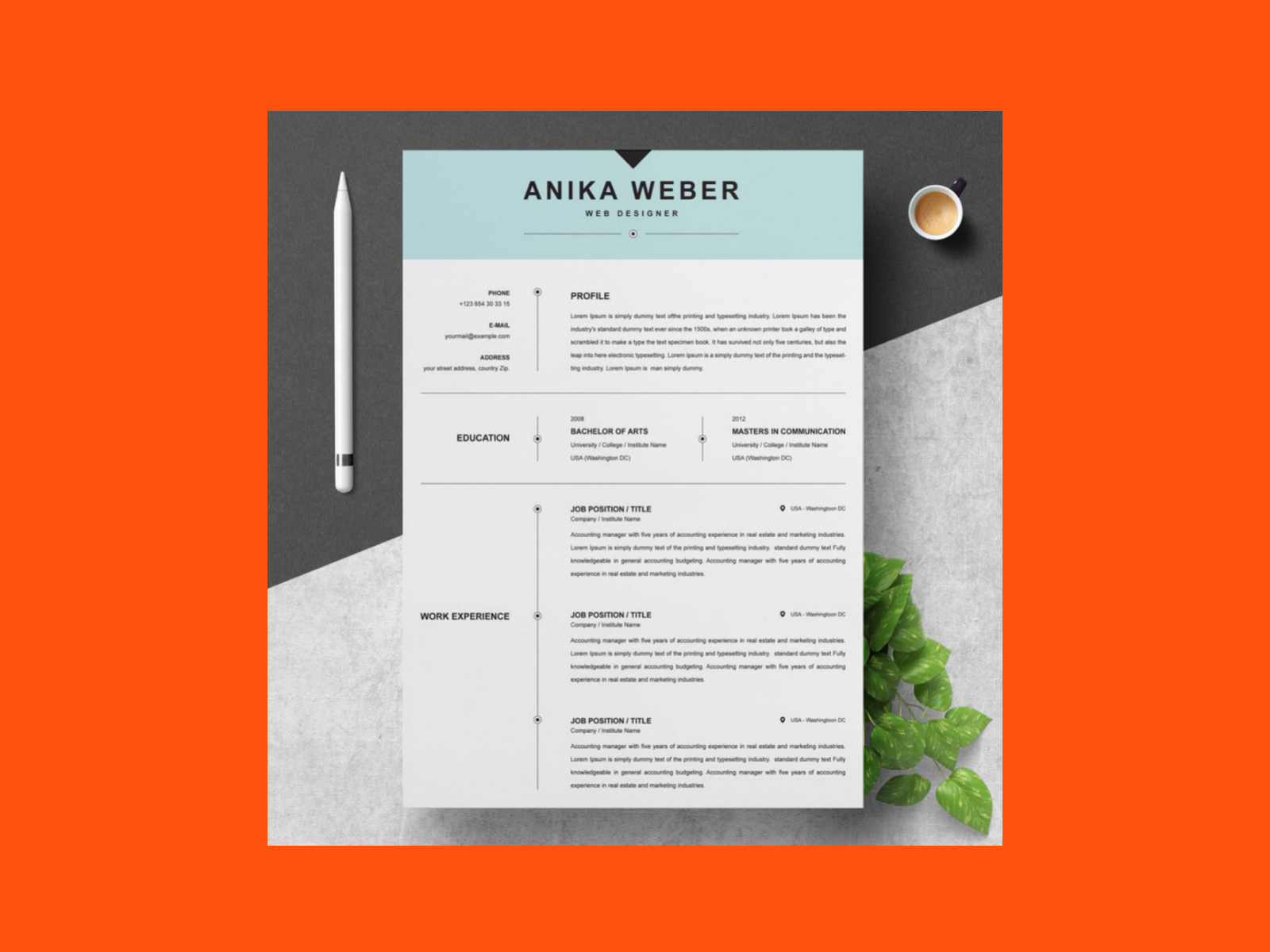 Functional Resume Design Template by MasterBundles on Dribbble