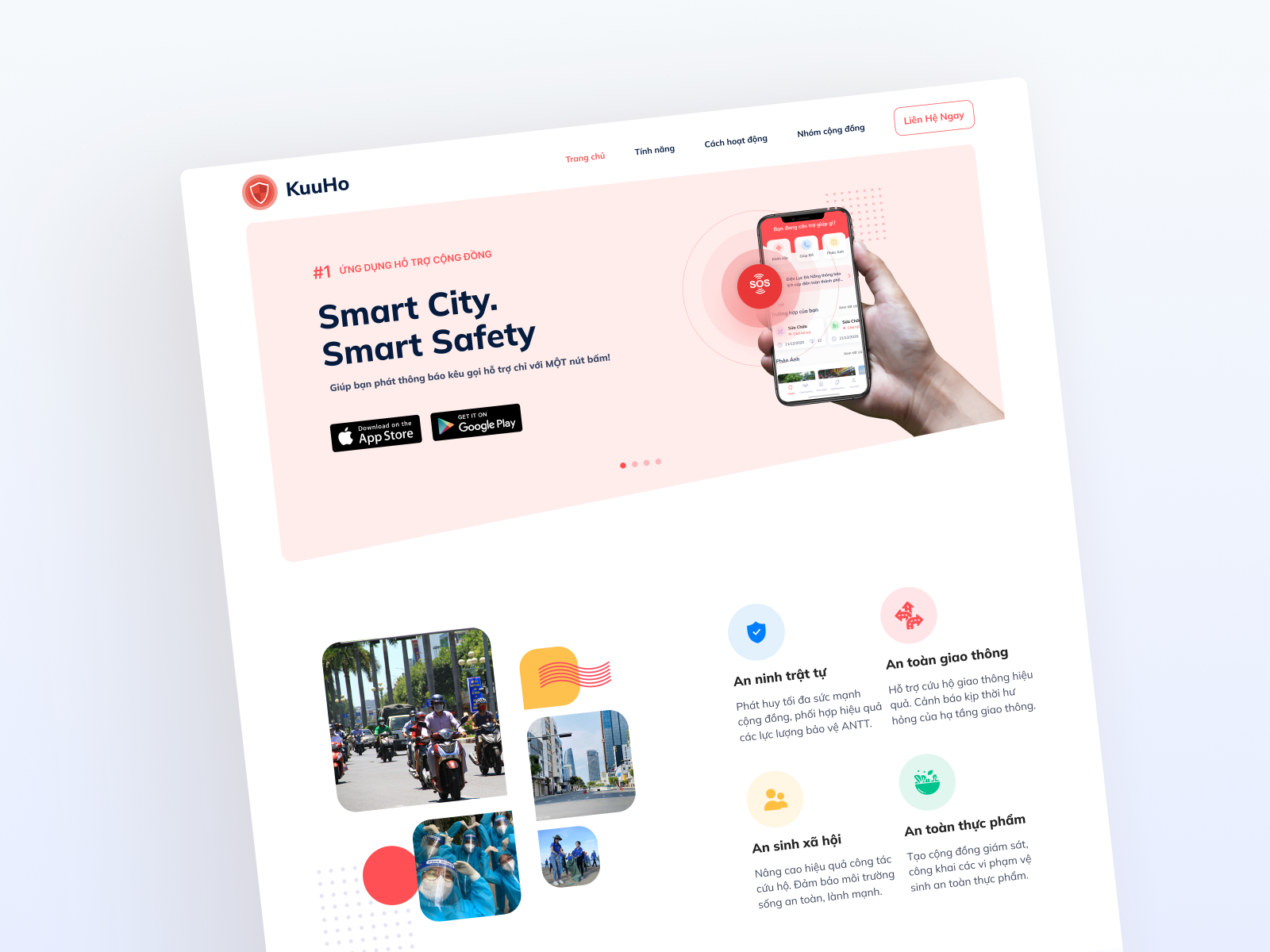 KuuHo - Landing Page for Community Support Application by Enosta on ...