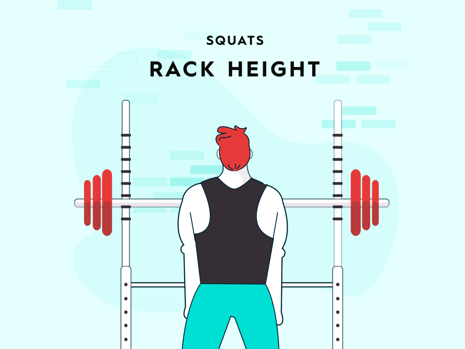 Squat form study - setting rack height by Ashley Goldfinger on Dribbble