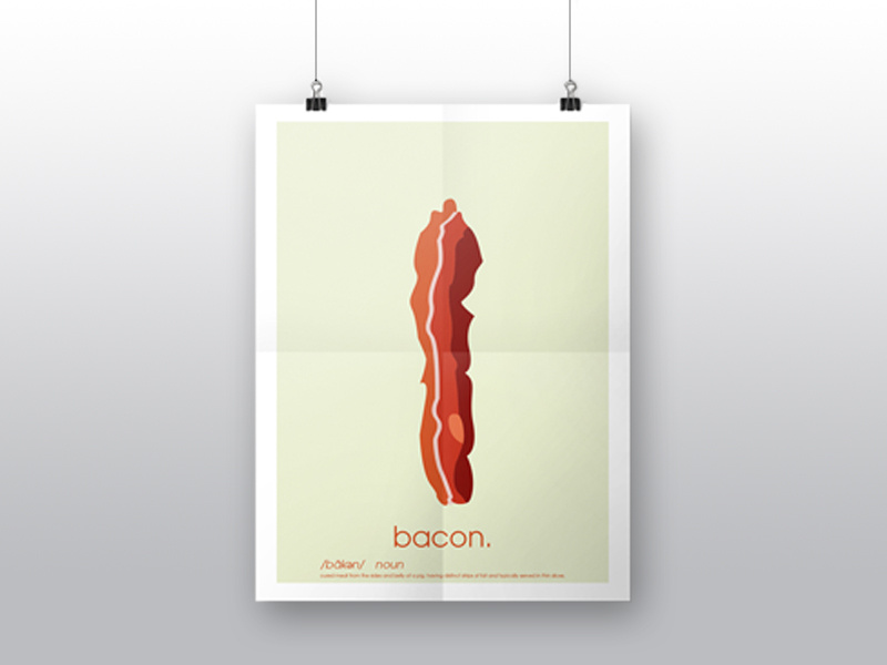 Bacon Poster by Tyler Penner on Dribbble