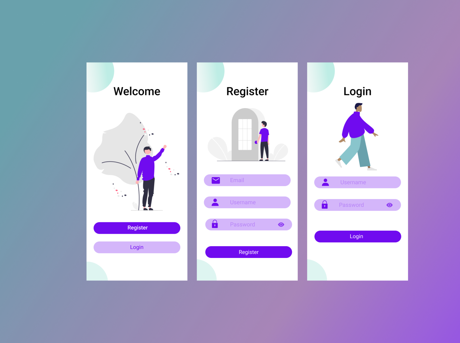 Login & Register design by Aya Osama on Dribbble