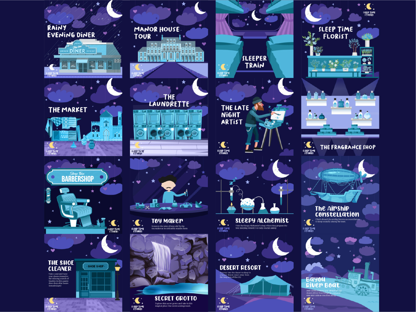 Sleep Time Podcast Covers by Glaze Studio on Dribbble