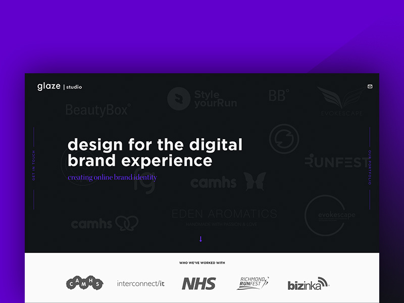 Preview of Glaze Studio Website // 2016 by Glaze Studio on Dribbble