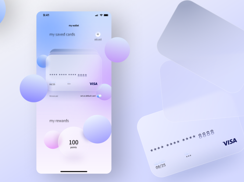 Wallet screen for mobile app by Tan Fang Hui on Dribbble