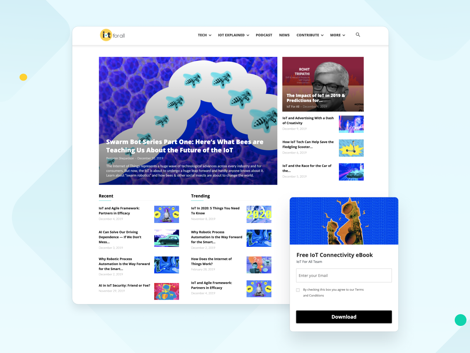 IoT For All Website Design by Hannah White for IoT For All on Dribbble