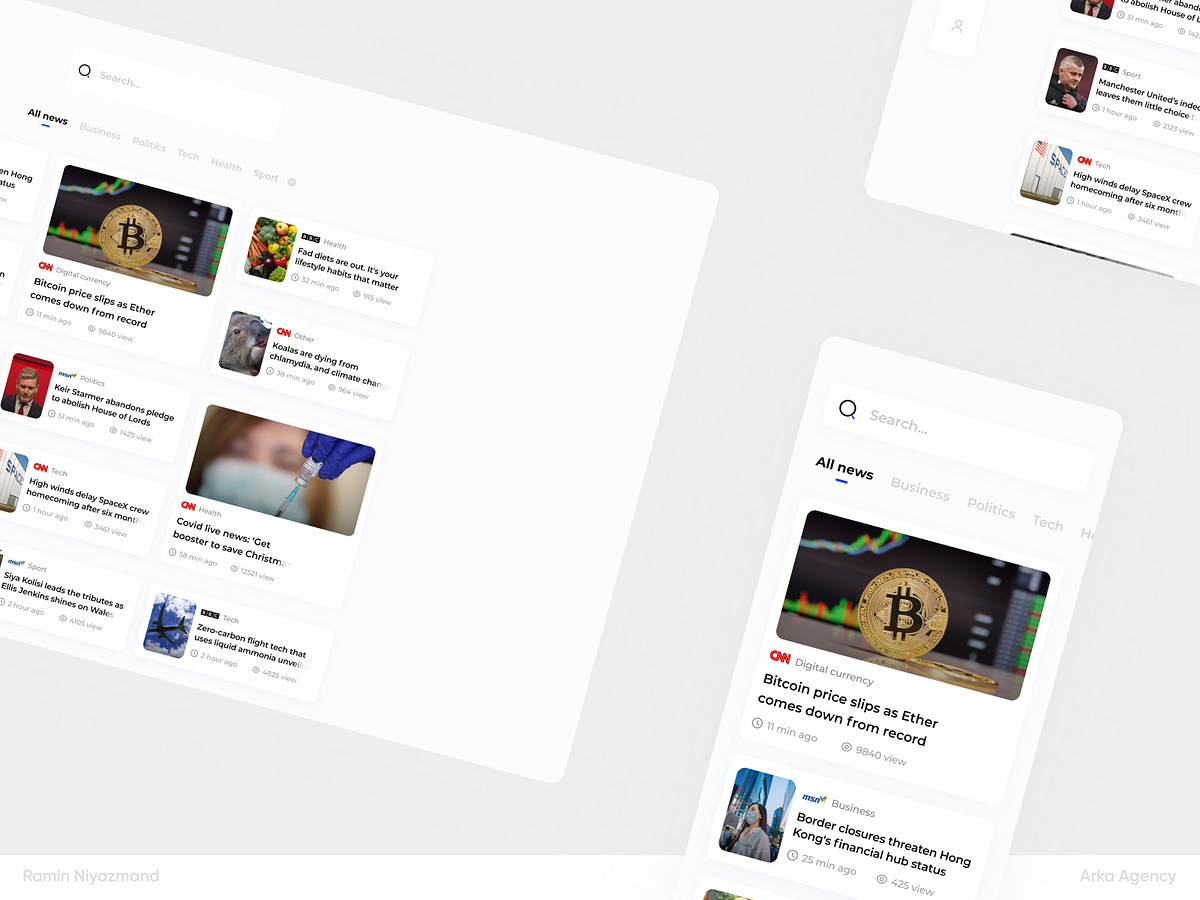 News UI designs, themes, templates and downloadable graphic elements on ...