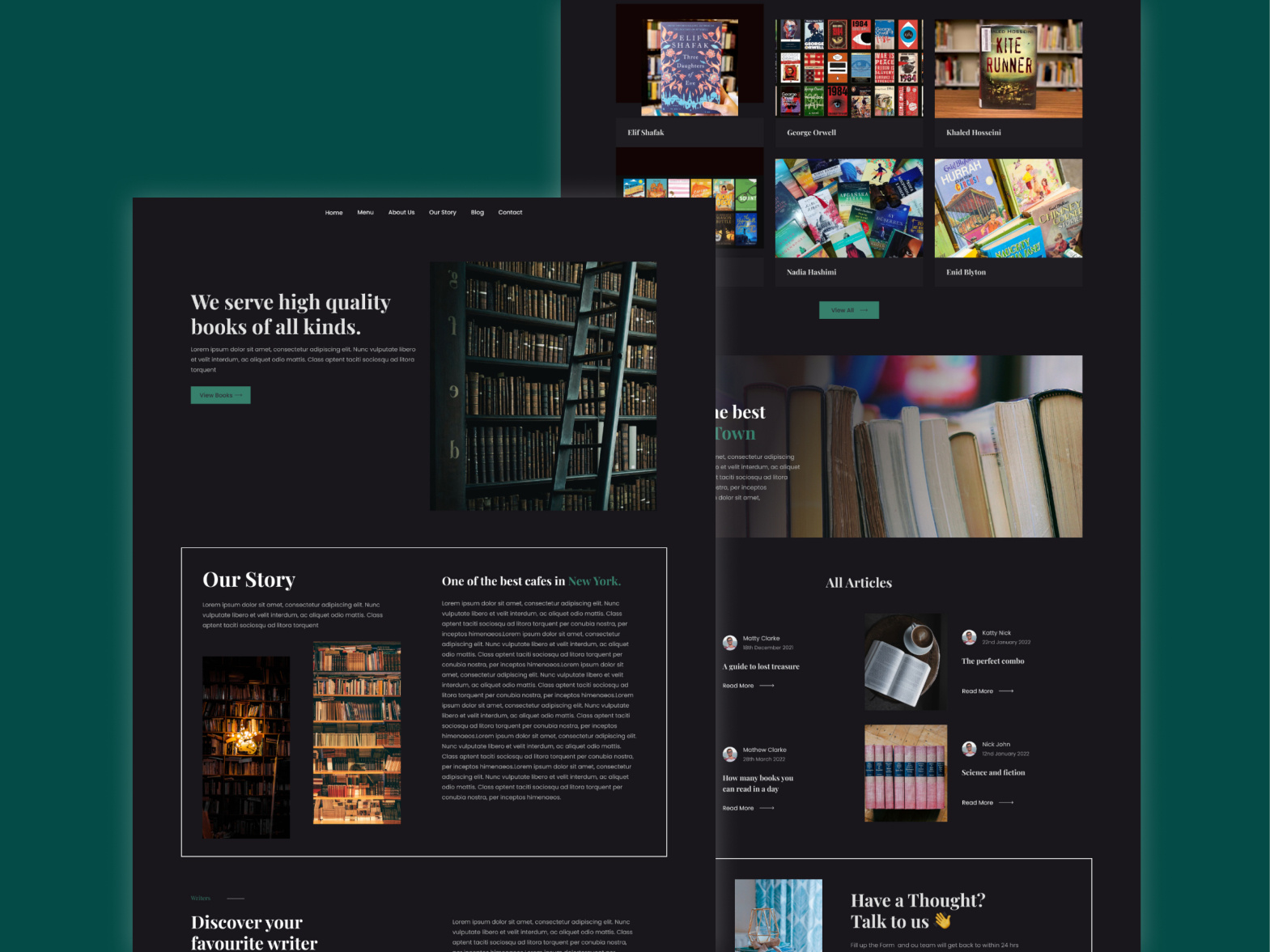 E-Library - Your One Stop Book Shop by Fyra Tech on Dribbble