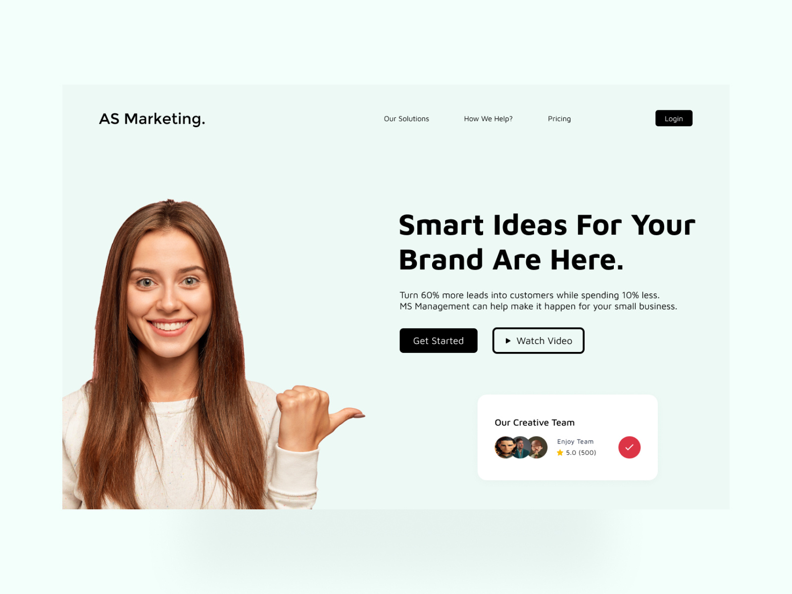 AS Marketing - Advertising Website Concept by Abhishek on Dribbble
