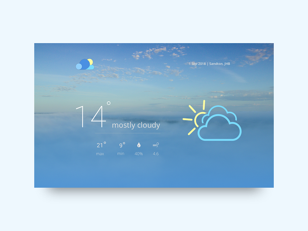 Weather app landing page by Creatr. on Dribbble