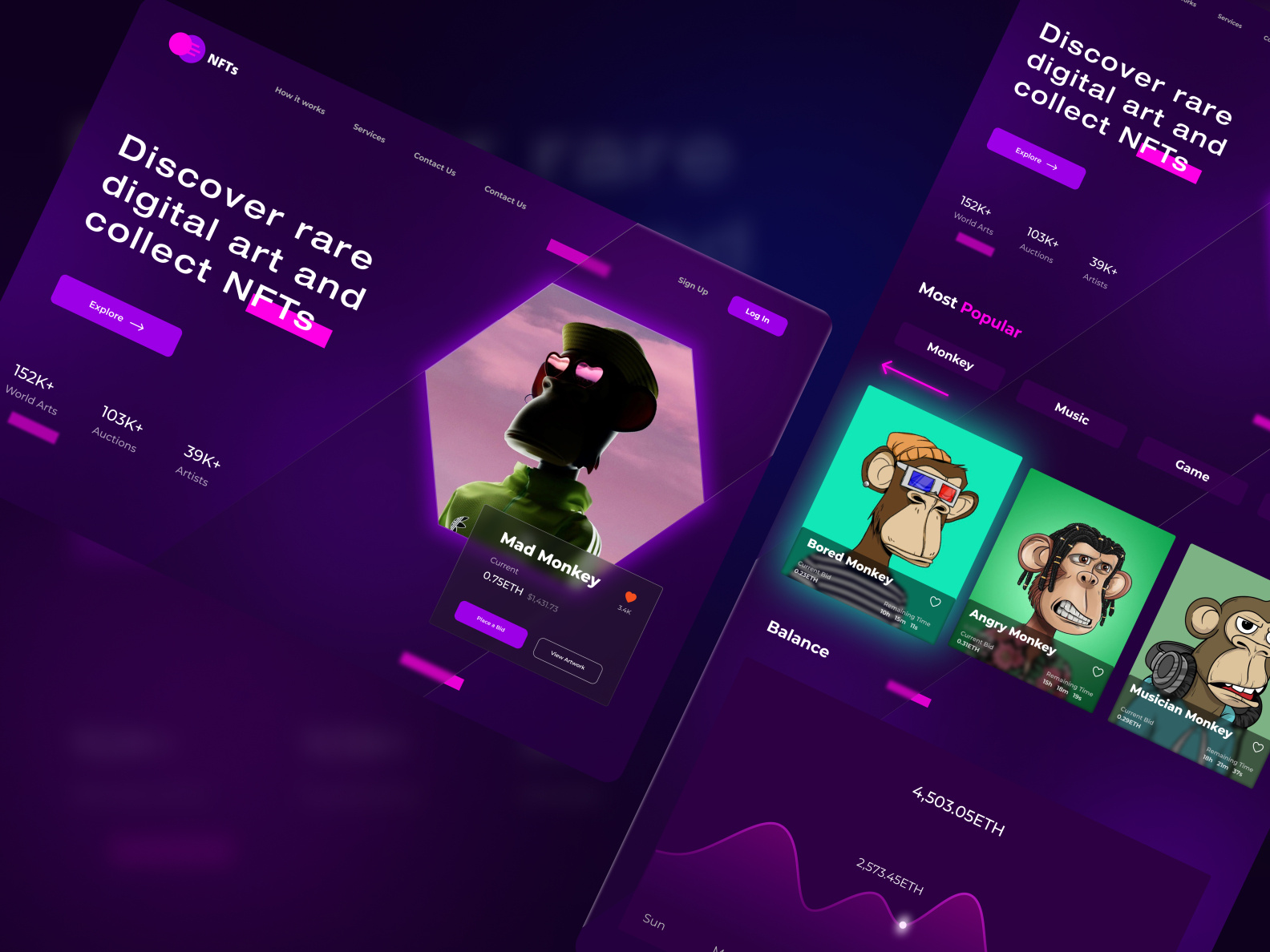 NFT Marketplace Concept by Farbod Hedayati on Dribbble