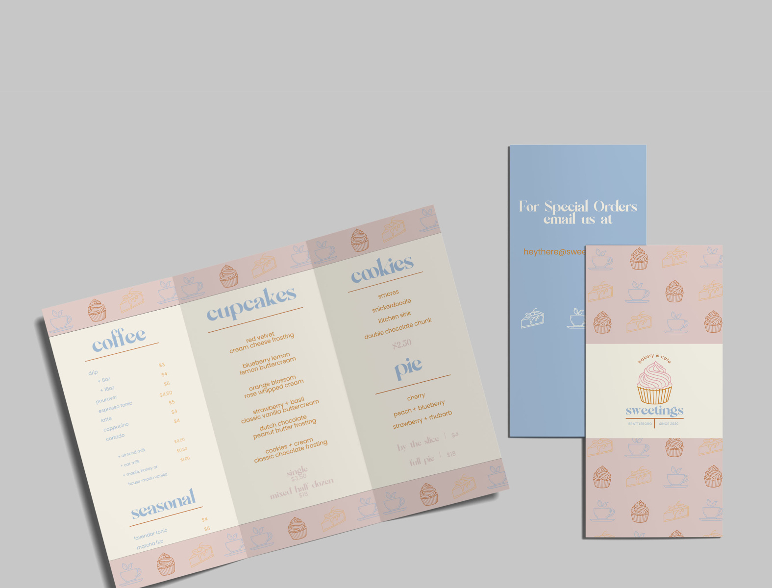 Sweetings Bakery - Cafe Menu by Hallie Driscoll on Dribbble