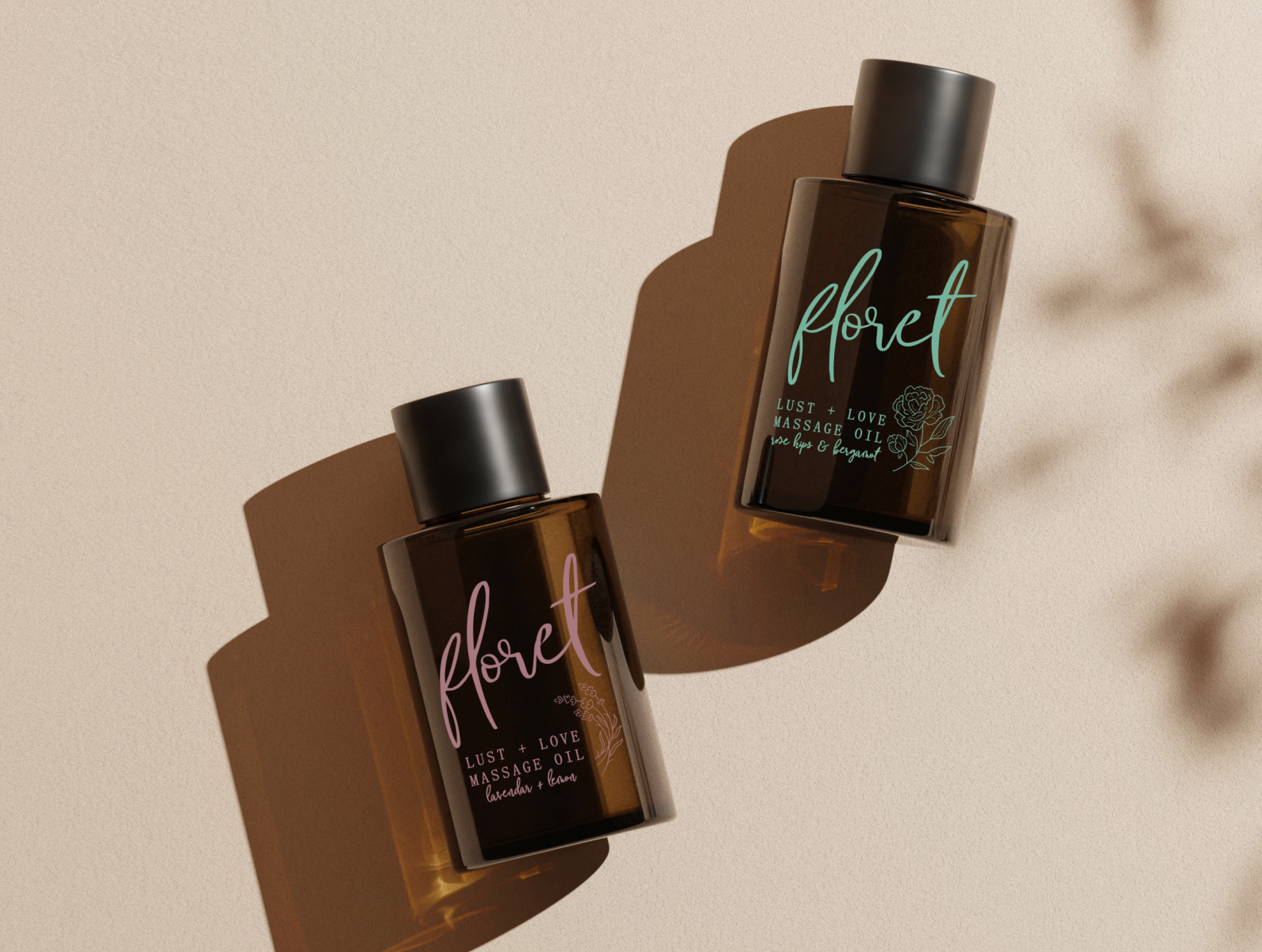 Floret Skincare - Massage Oil Duo by Hallie Driscoll on Dribbble