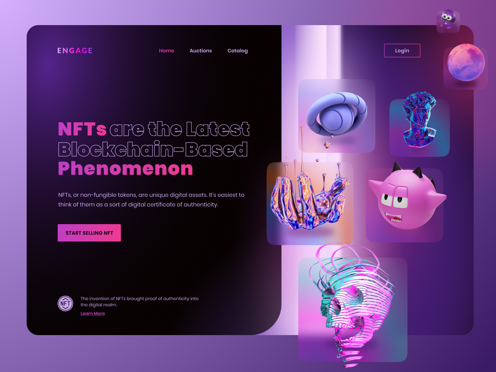 NFT Marketplace Website by Travis Hudson on Dribbble