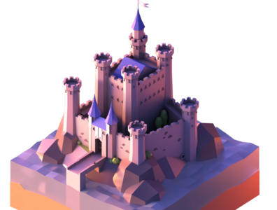 Isometric Castle by Nikola Dimitrijevic on Dribbble