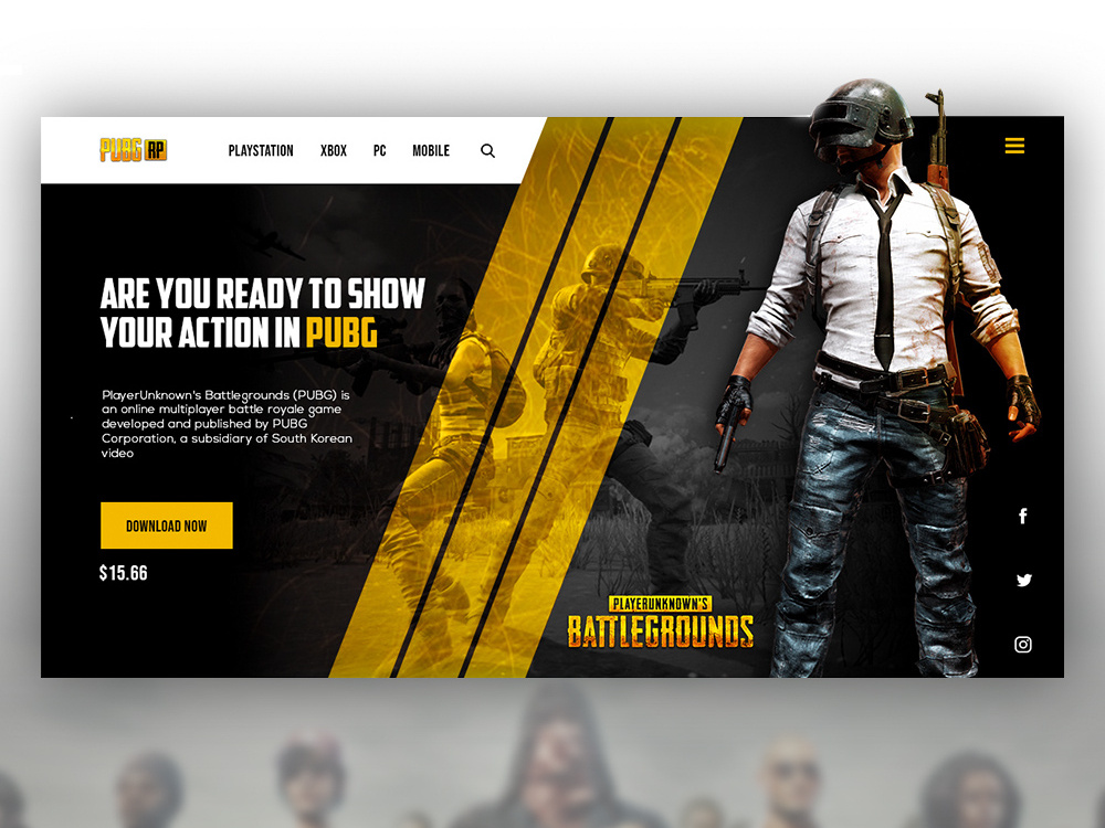 Pubg Web Page by Nabeel Ahmed Nazim on Dribbble