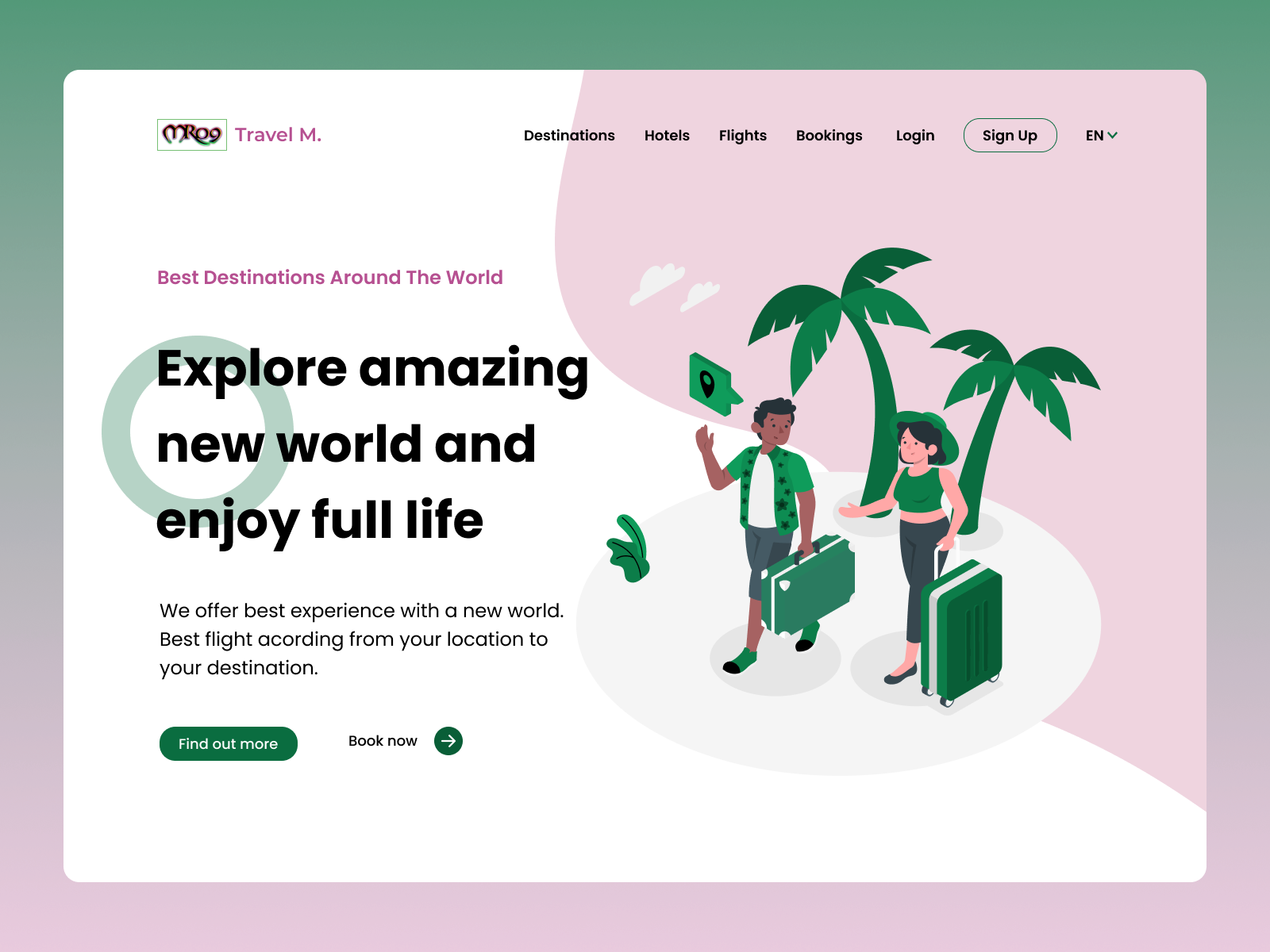 Travel Website UI Design - Figma by Masud Rana on Dribbble