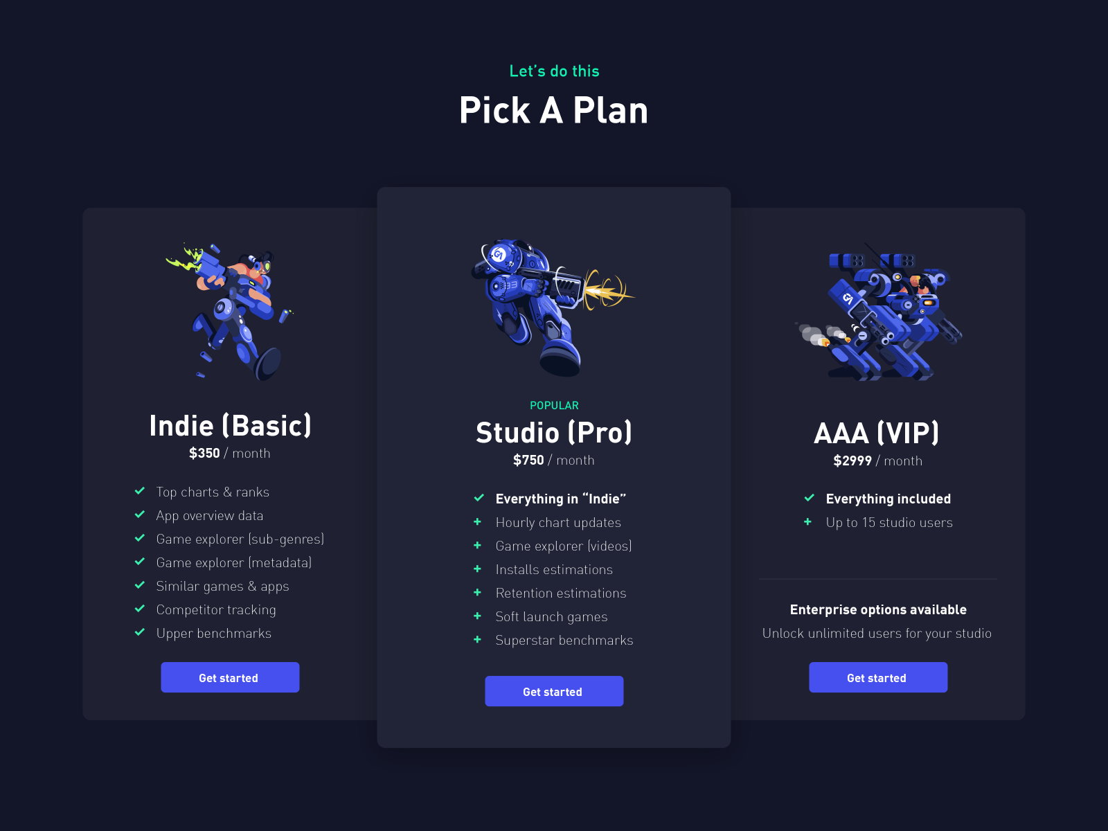 Pick a Plan by Silviu Radulescu on Dribbble