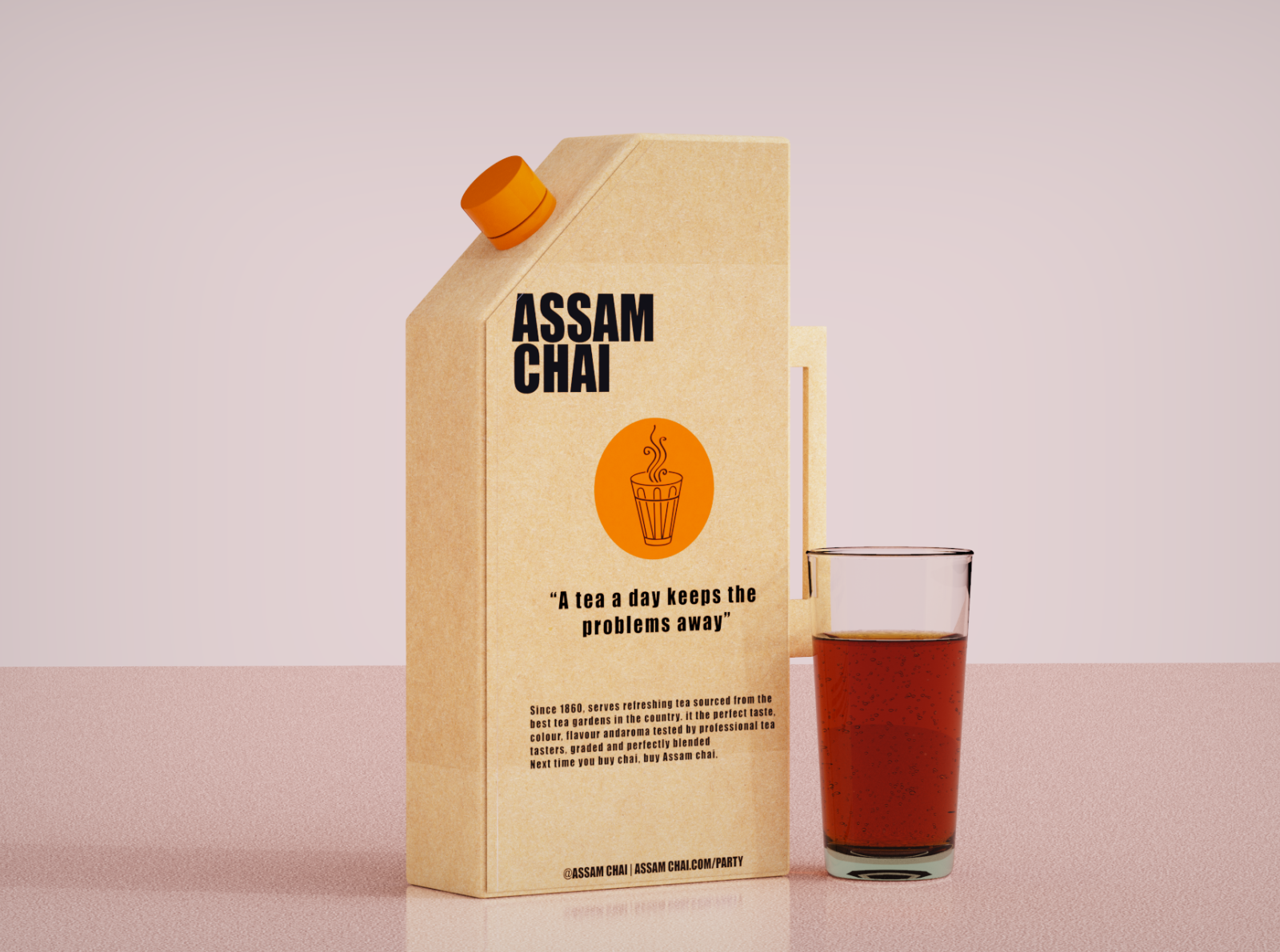 package design "Assam Chai" by Masilamani on Dribbble