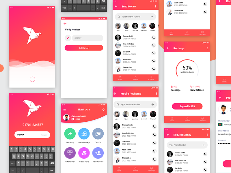 bKash app Redesign Concept by Alemam Mir on Dribbble