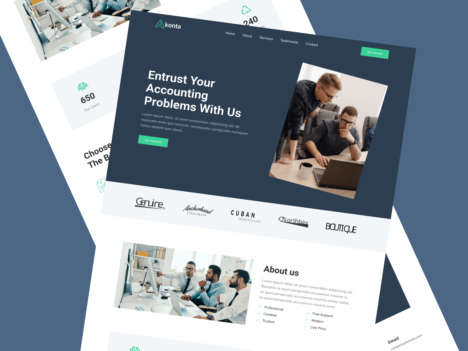 Accounting Landing Page by Ngetemplates on Dribbble