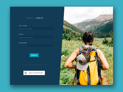 Daily UI :: 001 - Sign Up by Ricardo Teixeira on Dribbble