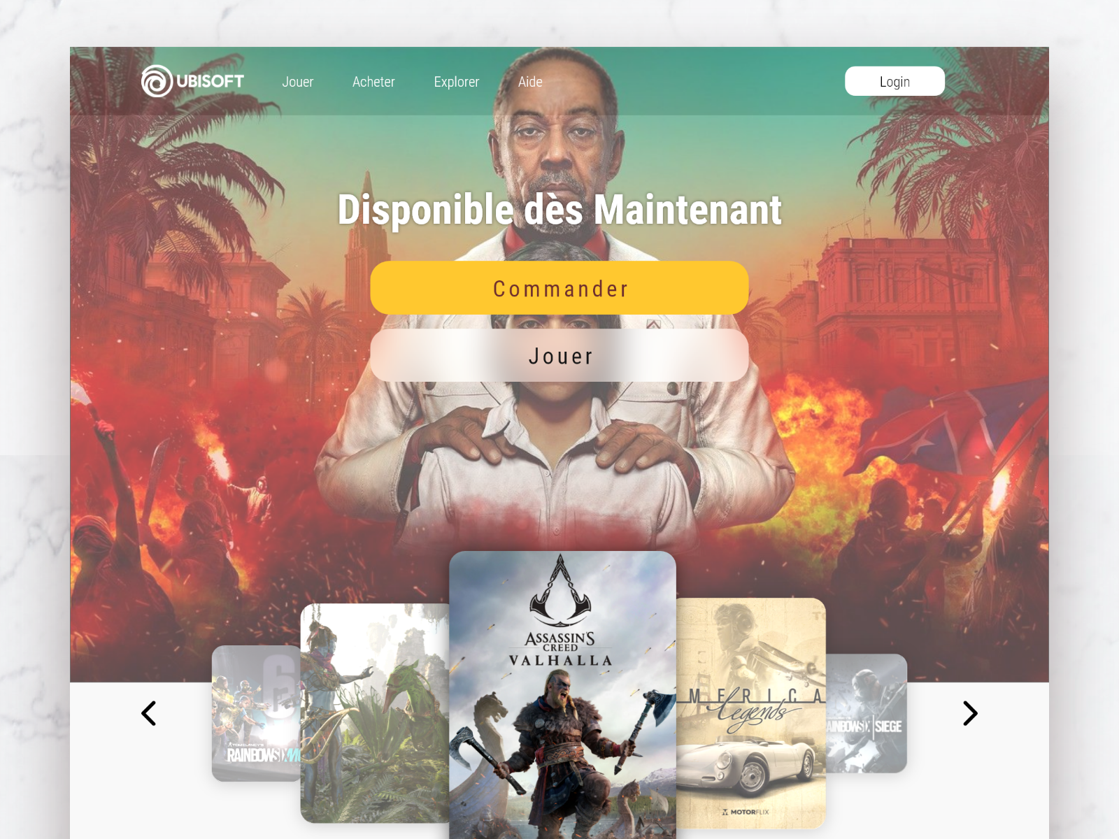 UI Gaming Ubisoft Redesign concept by Gary ML on Dribbble