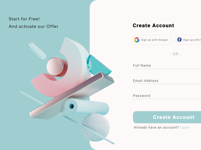 Signup page UI design by Suzzy Smith Mensah on Dribbble
