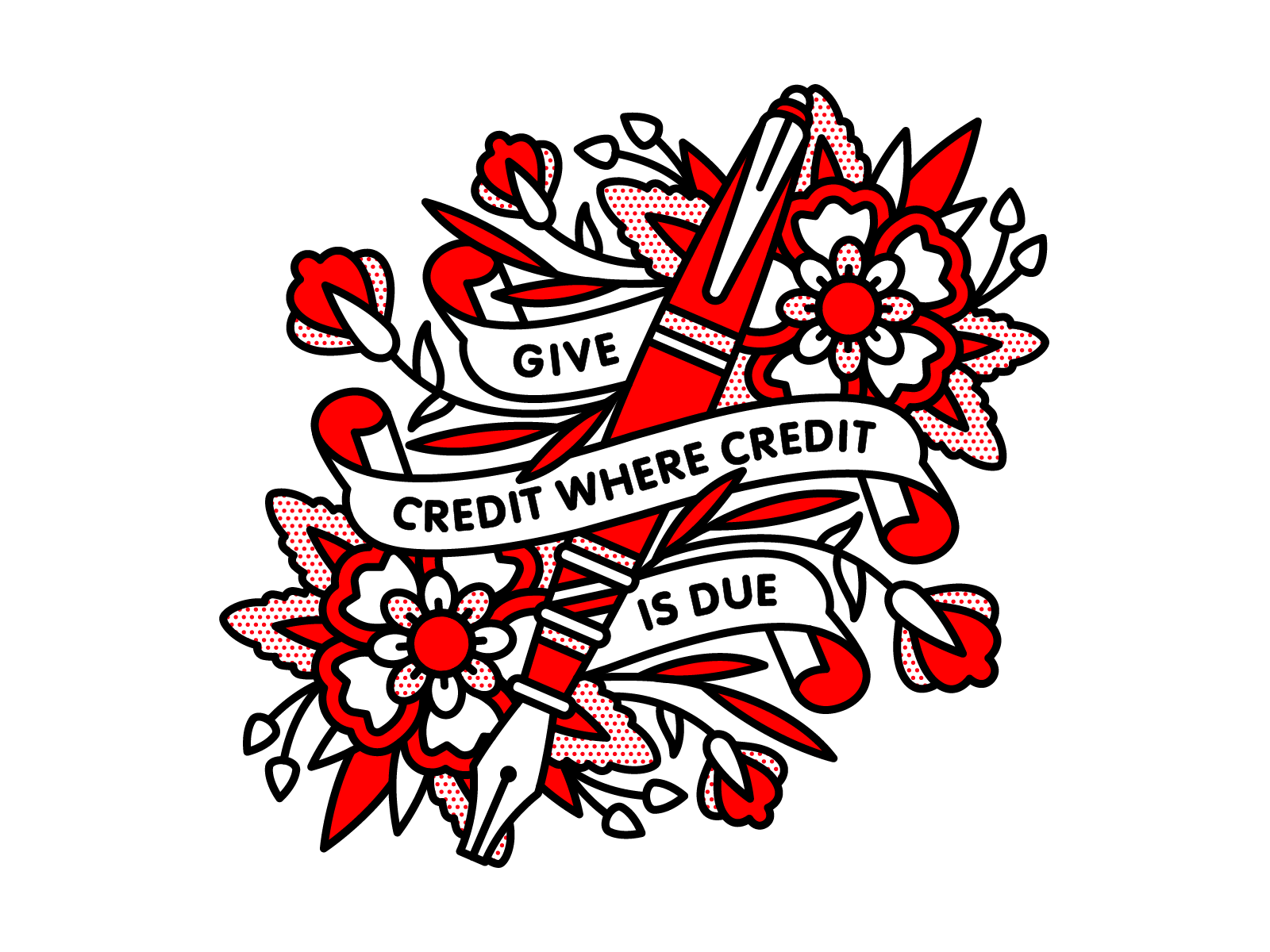 Give Credit Where Credit is Due. by Lisa Champ on Dribbble