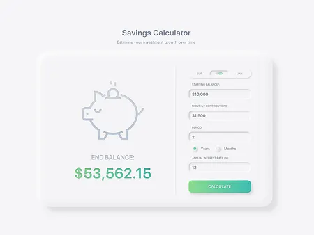 Calculator UI designs, themes, templates and downloadable graphic ...