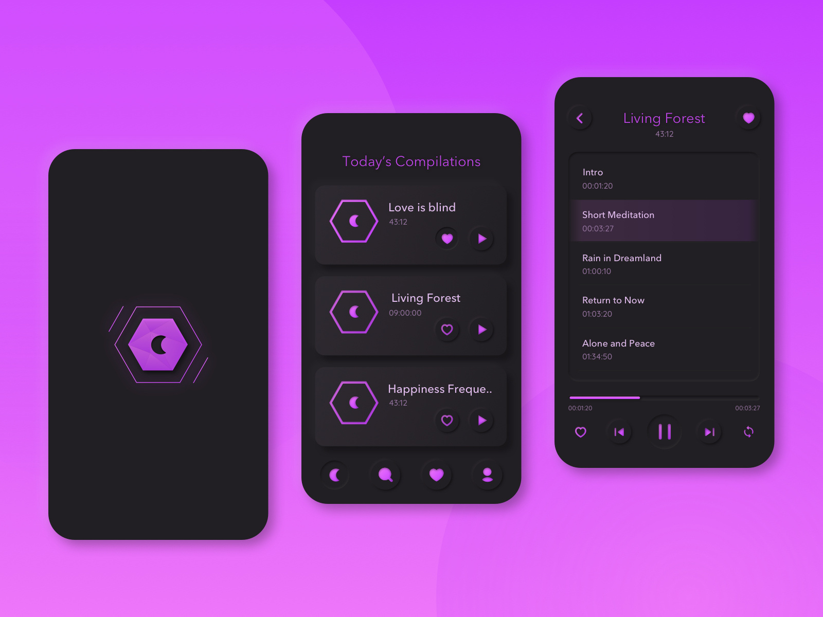 Late Night Chill App Concept by Mariana Konstantynova on Dribbble