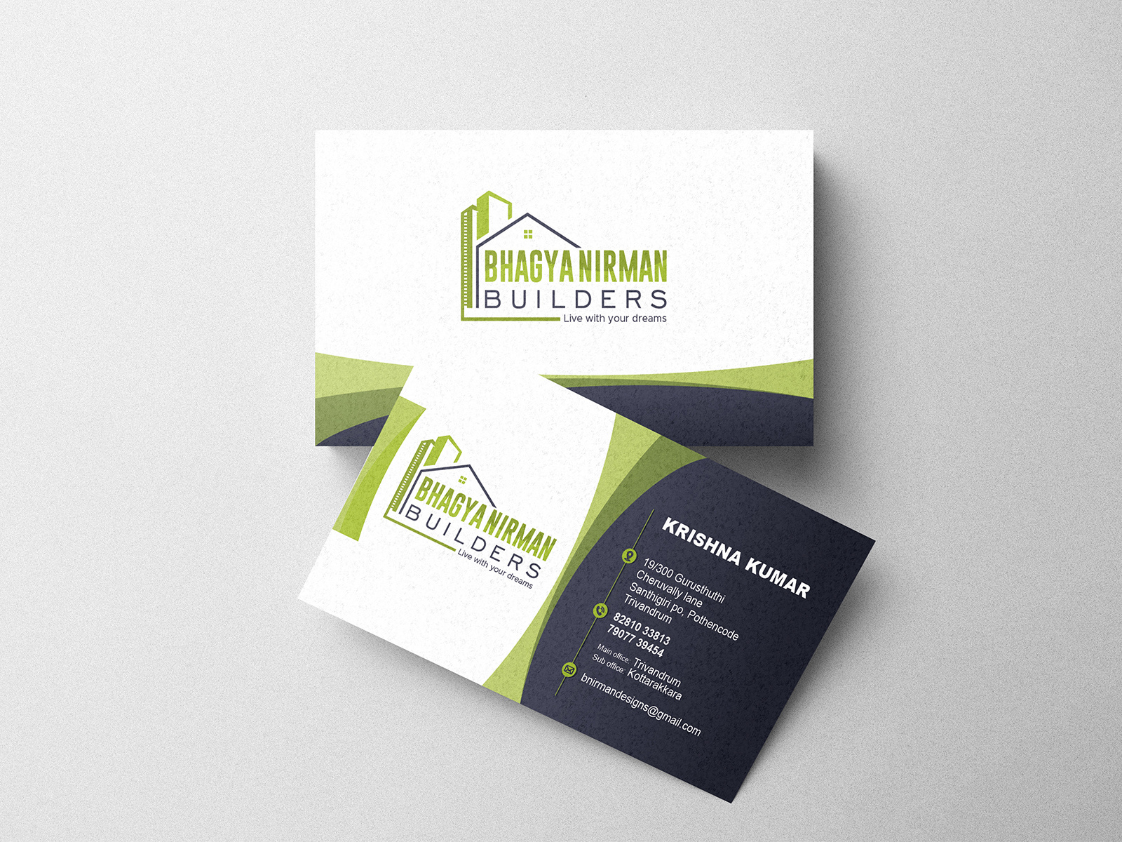 Builders Visiting Card Design by Aswathy Designs on Dribbble