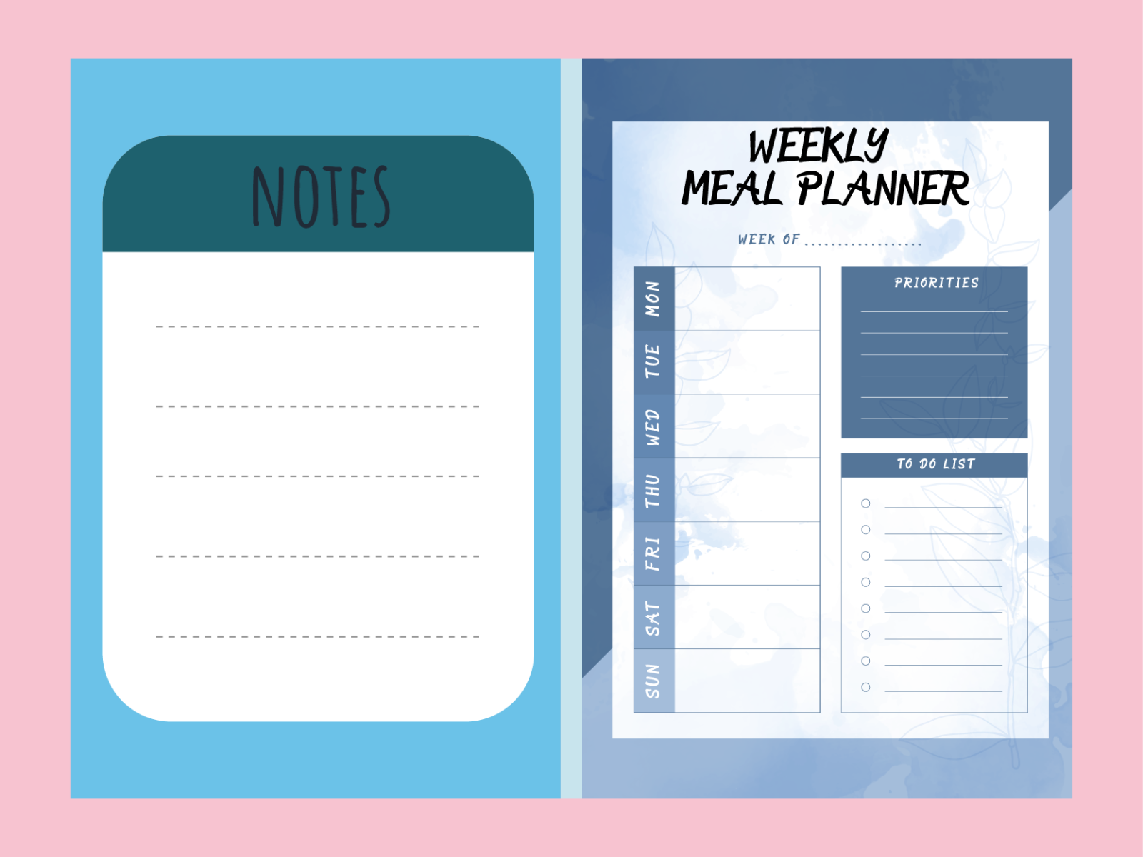 WEEKLY MEAL PLANNER by Sojib Rana on Dribbble