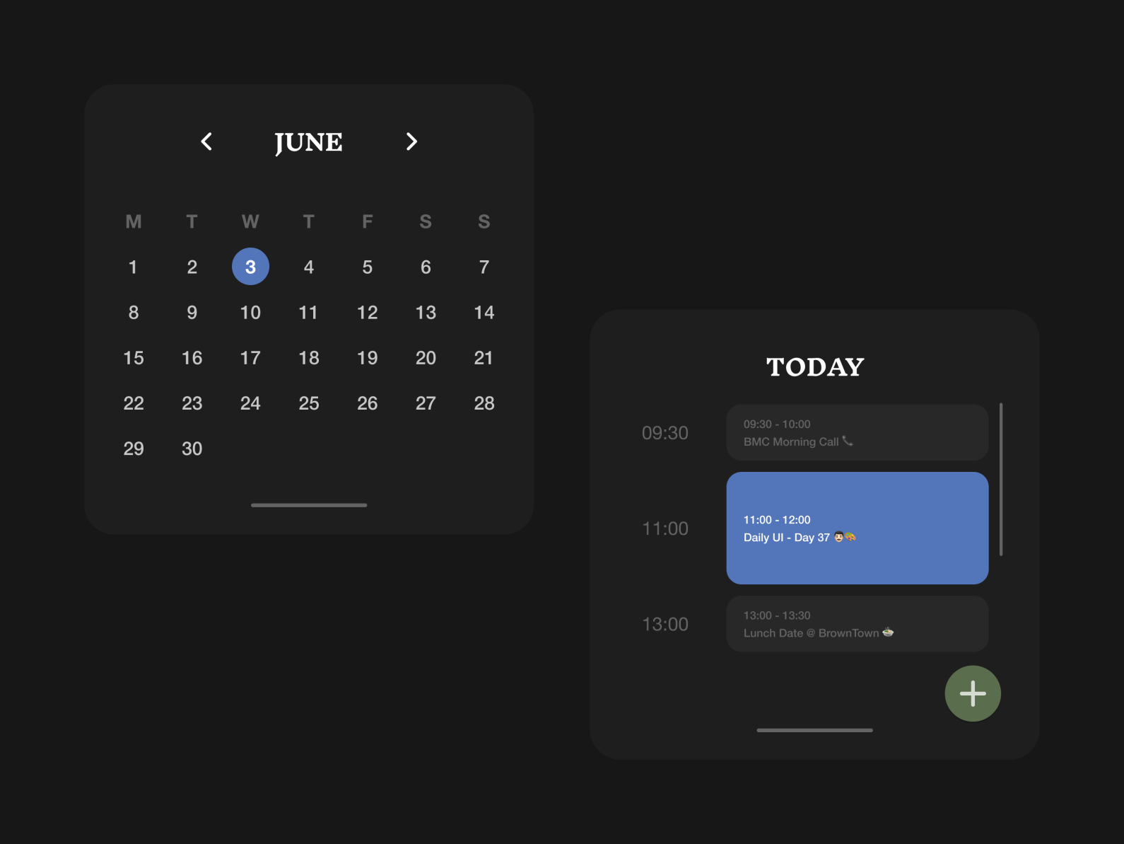 #037 Calendar Widgets For iOS [iPhone To-Do & Monthly View UI] by NB ...