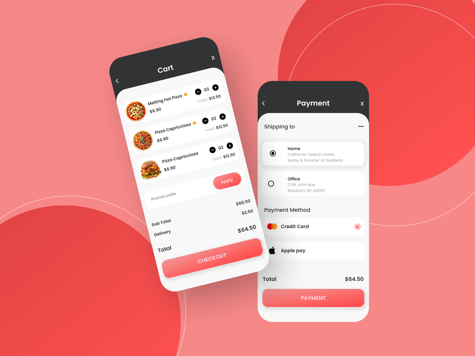 Order Food App Screens UI Design by UInida on Dribbble