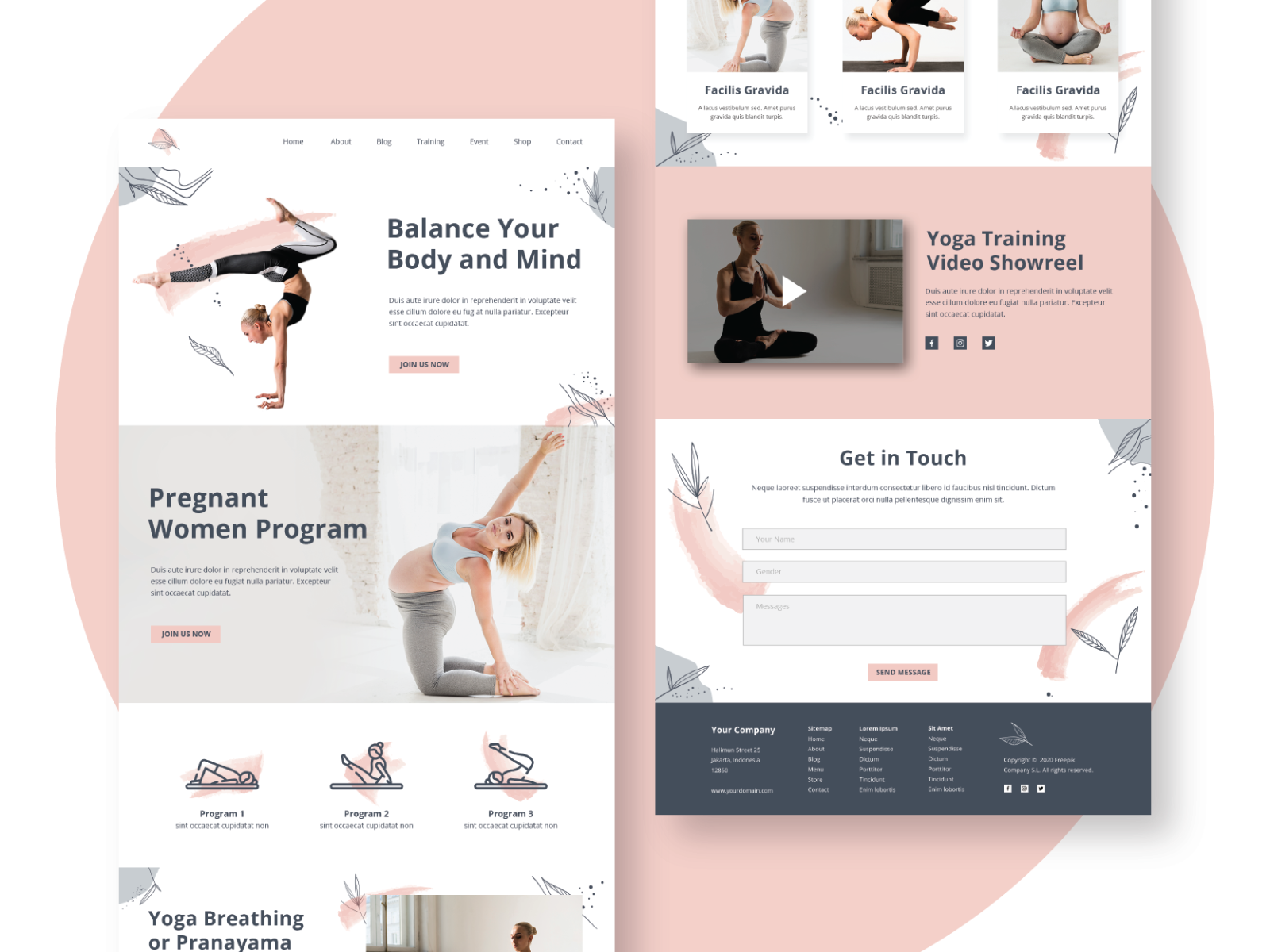 yoga landing page UI/UX Design by UInida on Dribbble